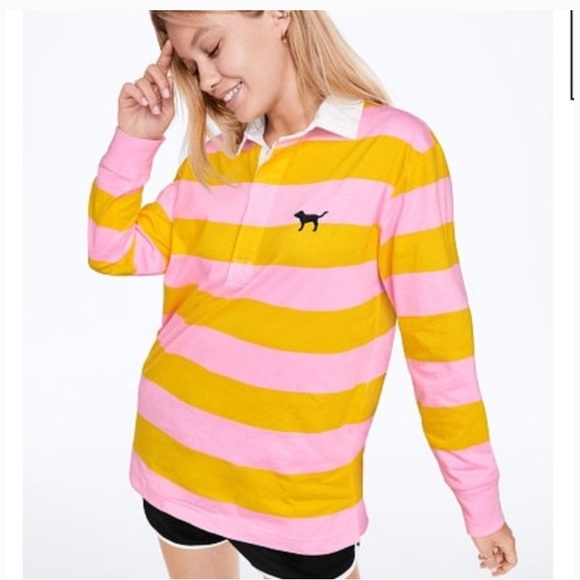 PINK Victoria's Secret | Tops | Vtg Victorias Secret Pink Ls Striped ...